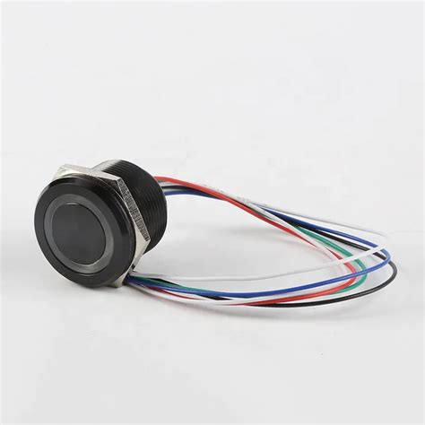 china 22mm black push button rgb tri color led metal waterproof small