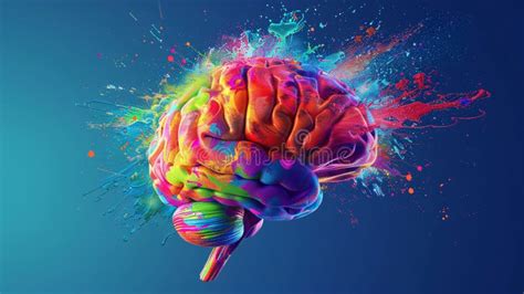 The Colorful Explosion Of Creative Cognitive Processes Stock Image Image Of Neuroscience
