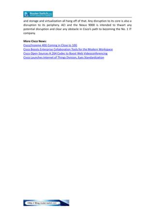 Things We Learned Or Didn T From Cisco S Insieme Launch DOCX Cloud Computing Internet