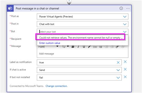 azure logic app could not retrieve values the environment name