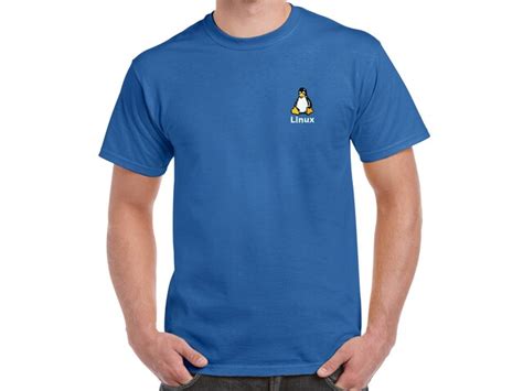 Linux T Shirt Blue Hellotux