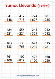 Cuaderno De Sumas Con Canje Para 3º Básico