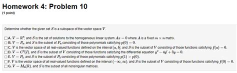 Solved Homework 4 Problem 10 1 Point Determine Whether