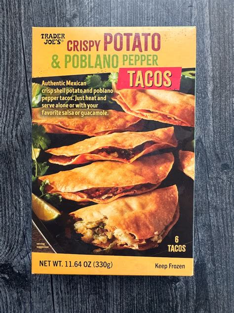 We Tried Trader Joes Crispy Potato And Poblano Tacos Dailywaffle