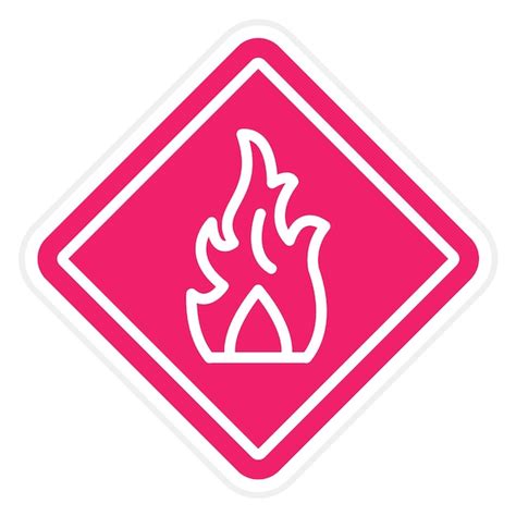 Premium Vector Flammable Icon Style