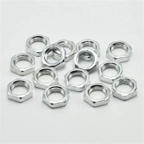 100pcs M10 Nuts Lamp Fastening Nuts 3 4 5 6 7mm Thickness Zinc Alloy