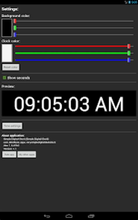 simple digital clock per android download