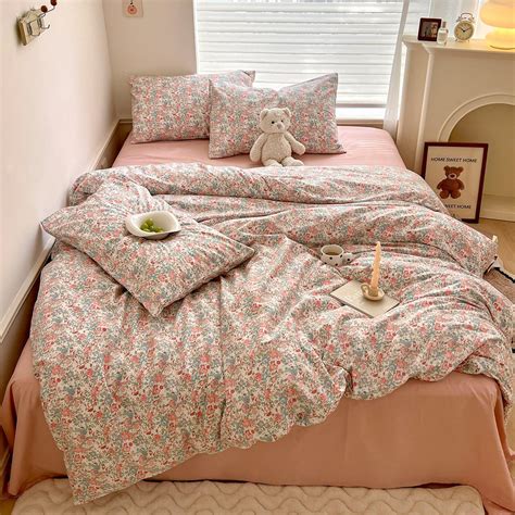 Duvet Cover Twin Pink Floral Bedding Sets Shabby Chic