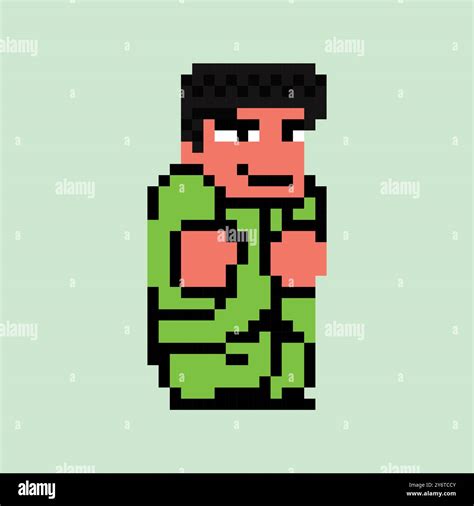 Chracter D Style Beat Em Up Japan Lifestyle Japan Feudal Fighter Martial Stock Vector