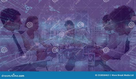 Animation Of Programming Code Connecting Dots Over Angry Man Shouting