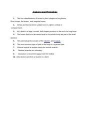 Skeletal System Anatomy And Physiology Assignment Human Biology Anatomy And Physiology The