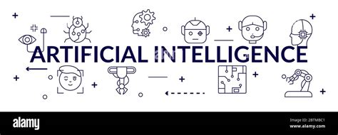 Ai Artificial Intelligence Infographic Banner Neural Network Diagram