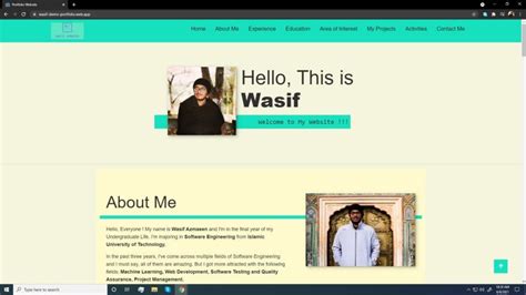 Wasif Azmaeen On Linkedin Html Css Javascript Portfoliowebsite Demo