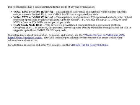 Next Steps Vdi Design Guide—vmware Horizon On Vxrail And Vsan Ready Nodes Dell Technologies