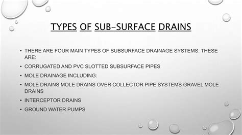 Surface And Subsurface Tile Drainage Pptx