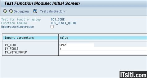 reset sap spam and saint queue