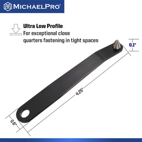 5 Piece Ultra Low Profile Angled Screwdriver Set Phillips Slotted Michaelpro