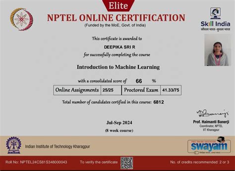 Deepika Sri On Linkedin Machinelearning Nptel Lifelonglearning