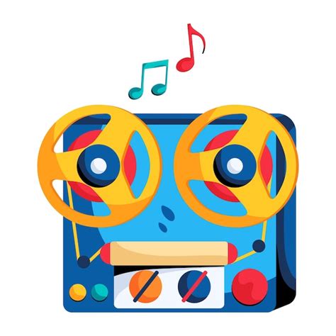 Premium Vector Tape Recorder Flat Icon Design