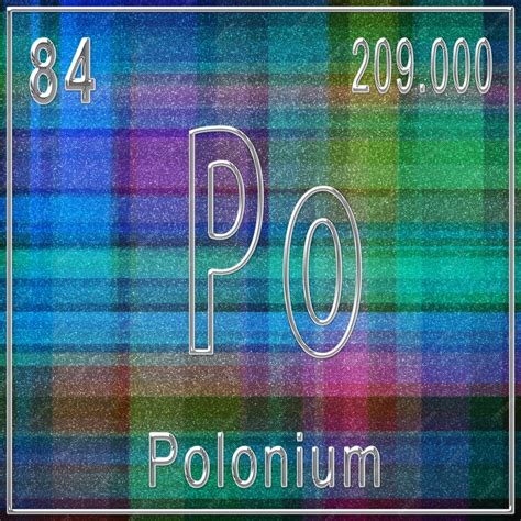 Polonium Scheikundig Element Bord Met Atoomnummer En Atoomgewicht