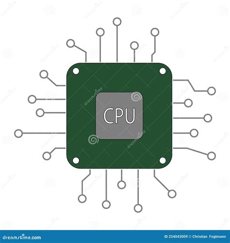 Cpu Microchip Chip Flat Design Icon Symbol Sign Vector Illustration Stock Vector