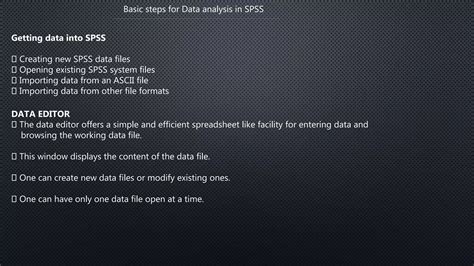 data processing and analysis spss an overview pptx operating systems