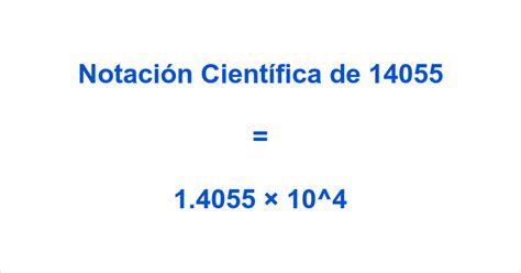 ¿Cómo expresar 14055 en notación científica?