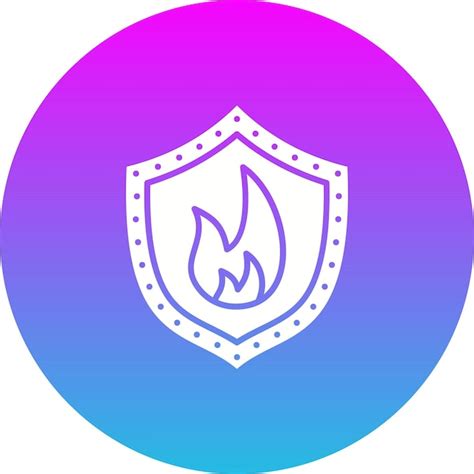 Premium Vector Fire Shield Icon