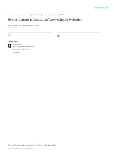 Five Instruments For Measuring Tree Height An Eval Pdf Estimator Regression Analysis