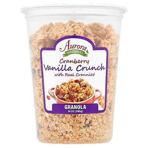 aurora natural cranberry vanilla crunch granola 14 oz
