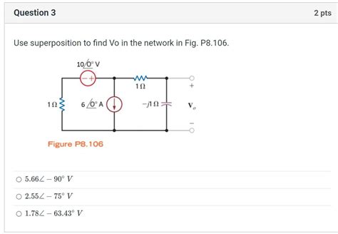 Solved Use superposition to find Vo in the network in Fig. | Chegg.com