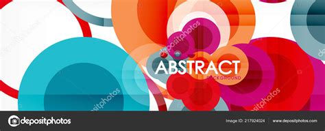Overlapping Circles Design Background Stock Vector By Akomov