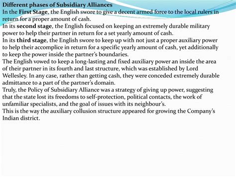 Ppt Who Introduced Subsidiary Alliance System Powerpoint Presentation