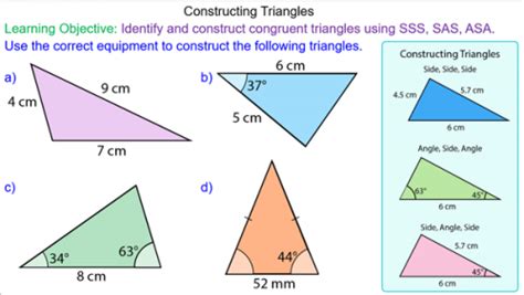 Constructing Triangles With A Protractor Worksheet Math Worksheets Pdf