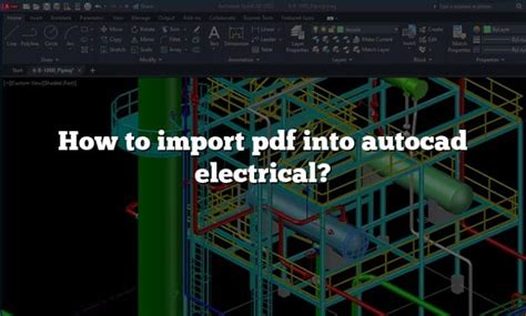 How To Import Pdf Into Autocad Electrical