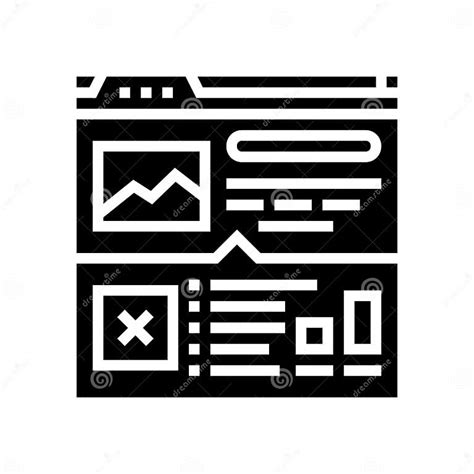 Content Gap Analysis Seo Glyph Icon Vector Illustration Stock Vector
