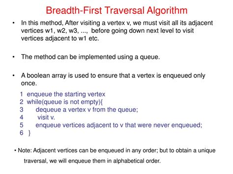 Ppt Graph Traversals Depth First And Breadth First Algorithms