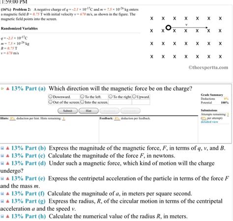 Solved A Which Direction Will The Magnetic Force Be On The