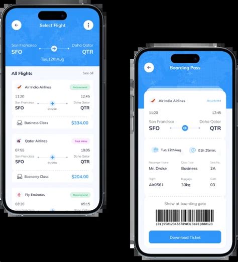 Flight Tickets Booking Mobile App Bmv System Integration