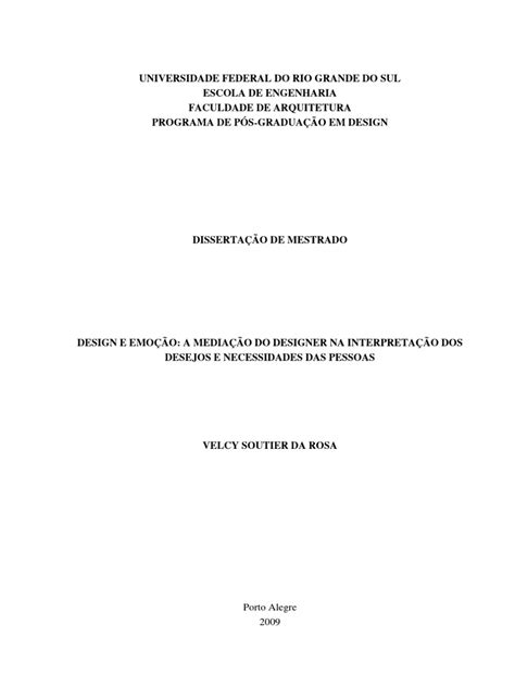 Design E Emoção A Mediação Do Designer Na Interpretação Dos Desejos E