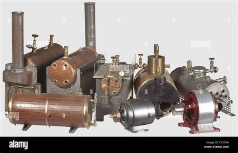 A Collection Of Model Steam Boilers Of Various Types Including An Stock Photo Alamy
