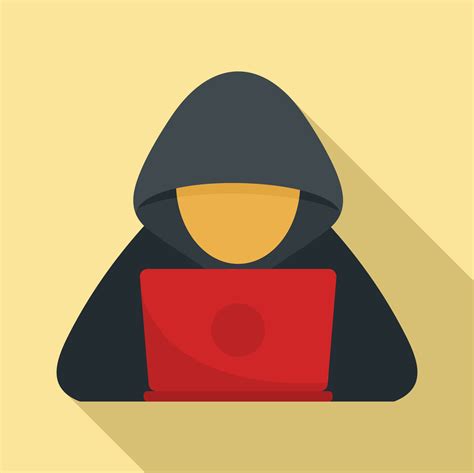 cyber hacker icon flat style 14597878 vector art at vecteezy