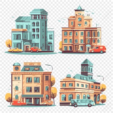 병원 건물만화상표클립 아트 Png 일러스트 무료 다운로드 Lovepik