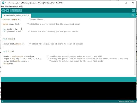 Potentiometer And Servo Controlled Motion With Arduino 4 Steps Instructables