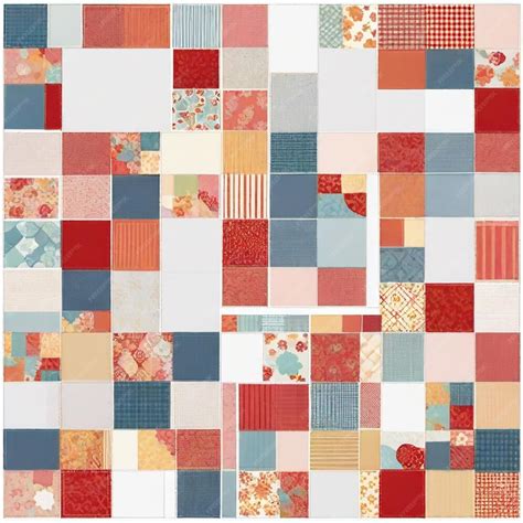 Patchwork Vector Set White Background Isolated A High Quality Premium Ai Generated Vector