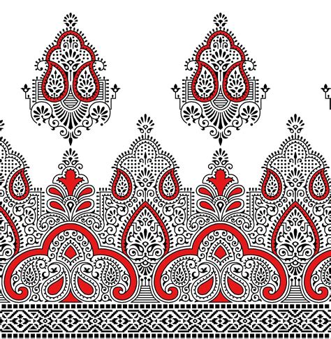 Red And Black Digital Borders Design