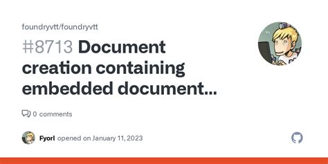 Document Creation Containing Embedded Document Data Will Not