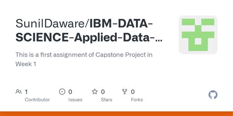 GitHub SunilDaware IBM DATA SCIENCE Applied Data Science Capstone Week Assignment This Is A