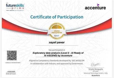 Completed Ai Ready Data Analysis Program By Accenture Sayali Pawar Posted On The Topic