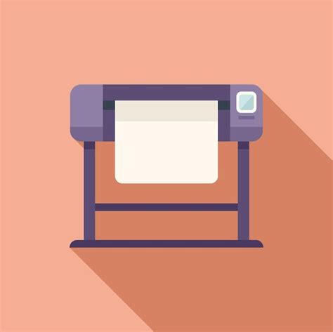 premium vector service plotter icon flat vector digital printer color